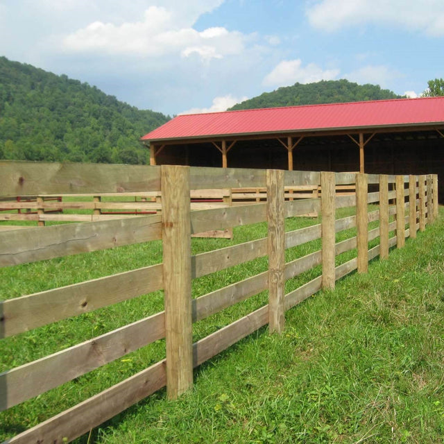 12 ft. x 5-6 in. Pressure Treated Round Wood Fence Post – The Mill