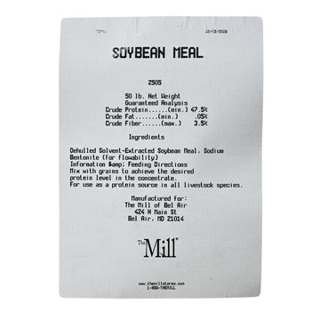 The Mill Livestock Soybean Meal, 50 lb | High-Quality Animal Feed