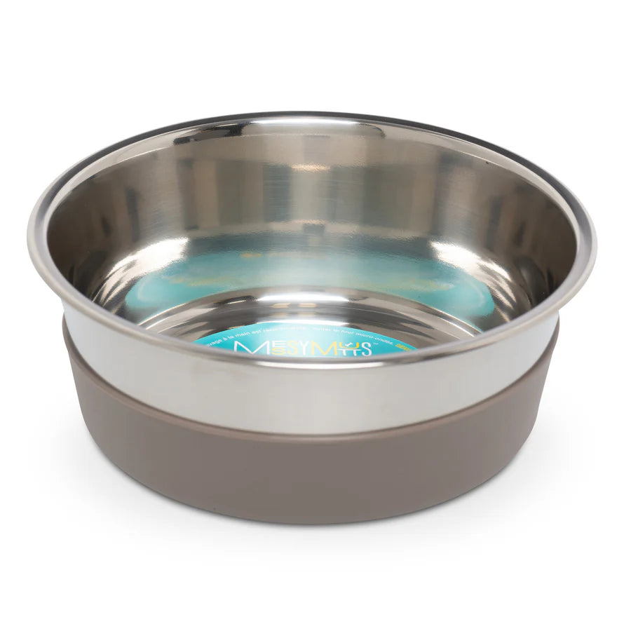 Heavy Gauge Stainless Steel Dog Bowl with Non-Slip Silicone Base ...