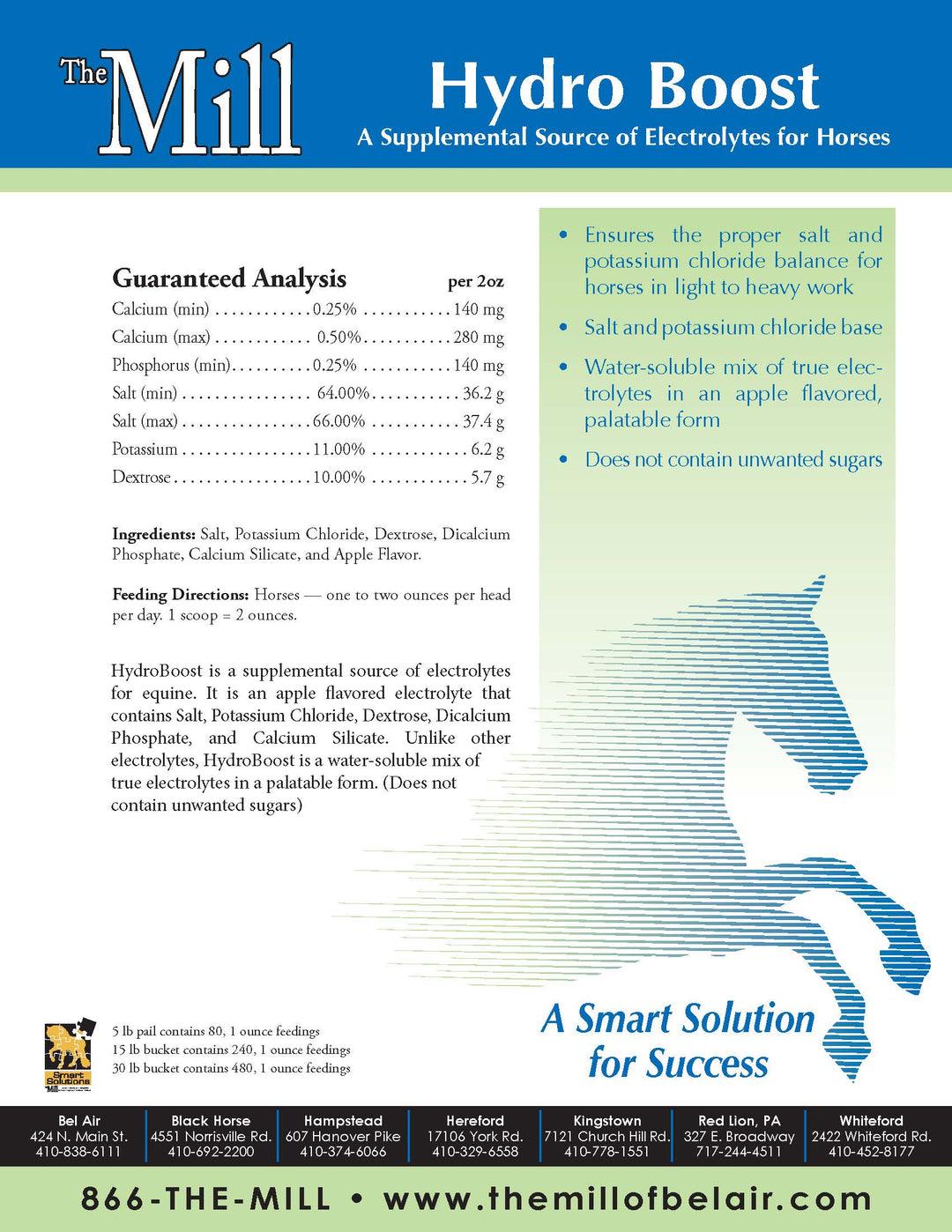 The Mill HydroBoost Horse Electrolyte Supplement | The Mill