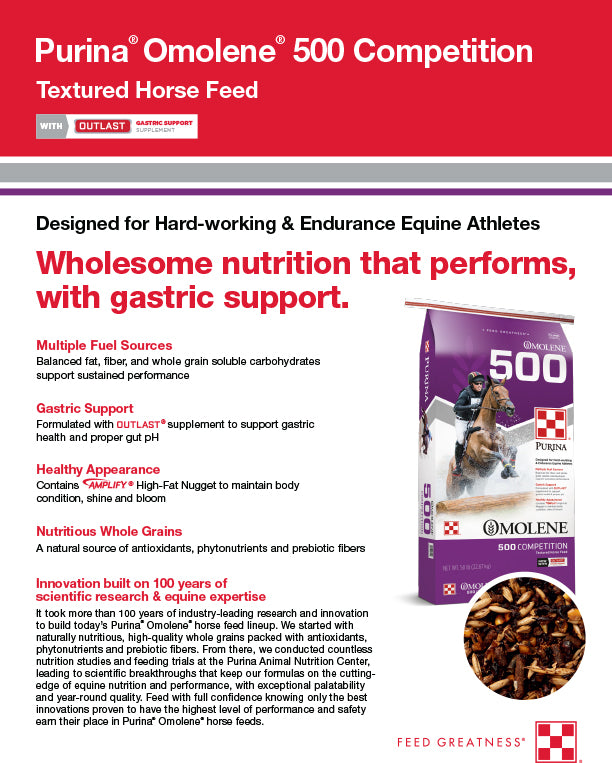Purina Omolene 500 Competition Horse Feed - The Mill - Bel Air, Black ...