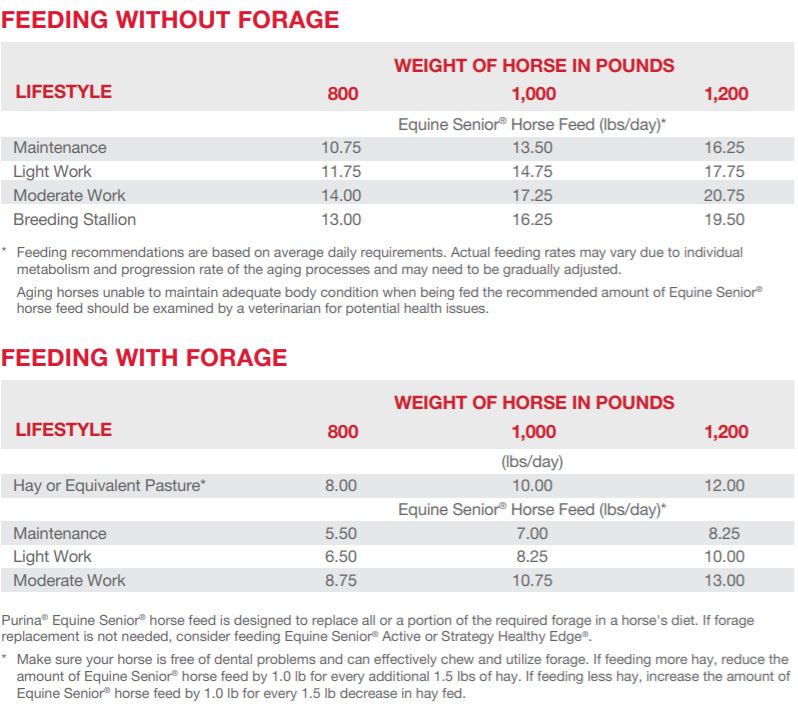 Purina Equine Senior Horse Feed - The Mill - Bel Air, Black Horse, Red ...