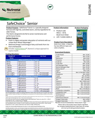 Nutrena SafeChoice Senior Horse Feed – The Mill