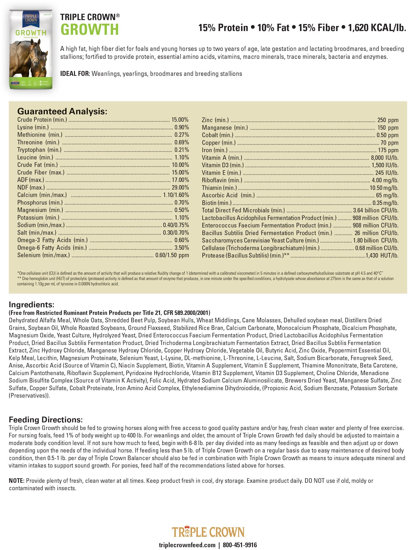 Triple Crown Growth Horse Feed - The Mill - Bel Air, Black Horse, Red ...